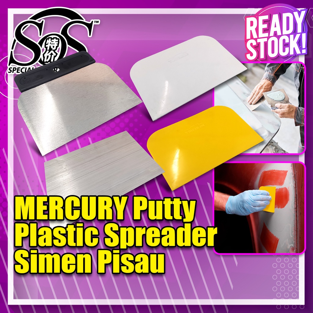 Stainless Steel Putty Scraper Putty Knife Mercury Plastic Putty ...