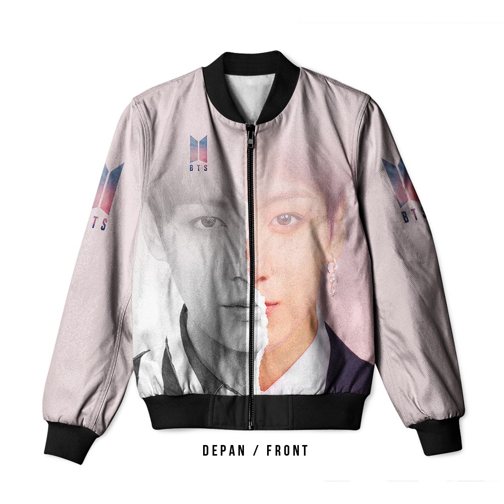 Bts Love Your Self Custom Fullprint Bomber Jacket - Jungkook | Shopee ...