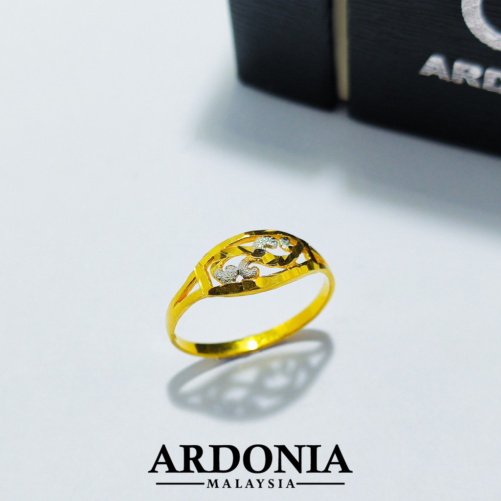 ARDONIA Cincin Kerawang Baby Emas 375 (9K Gold / 375 Gold) | Shopee ...