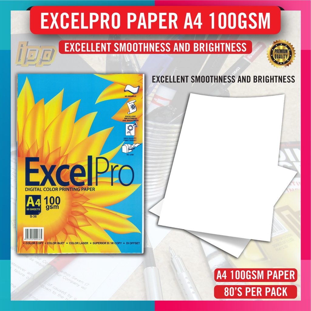 EXCELPRO A4 Digital Paper 100gsm 80sheets | Shopee Malaysia