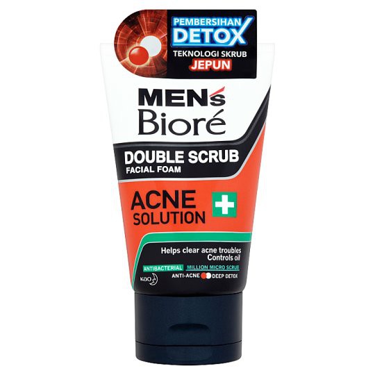 MENS BIORE DOUBLE SCRUB FACIAL FOAM 100G | Shopee Malaysia