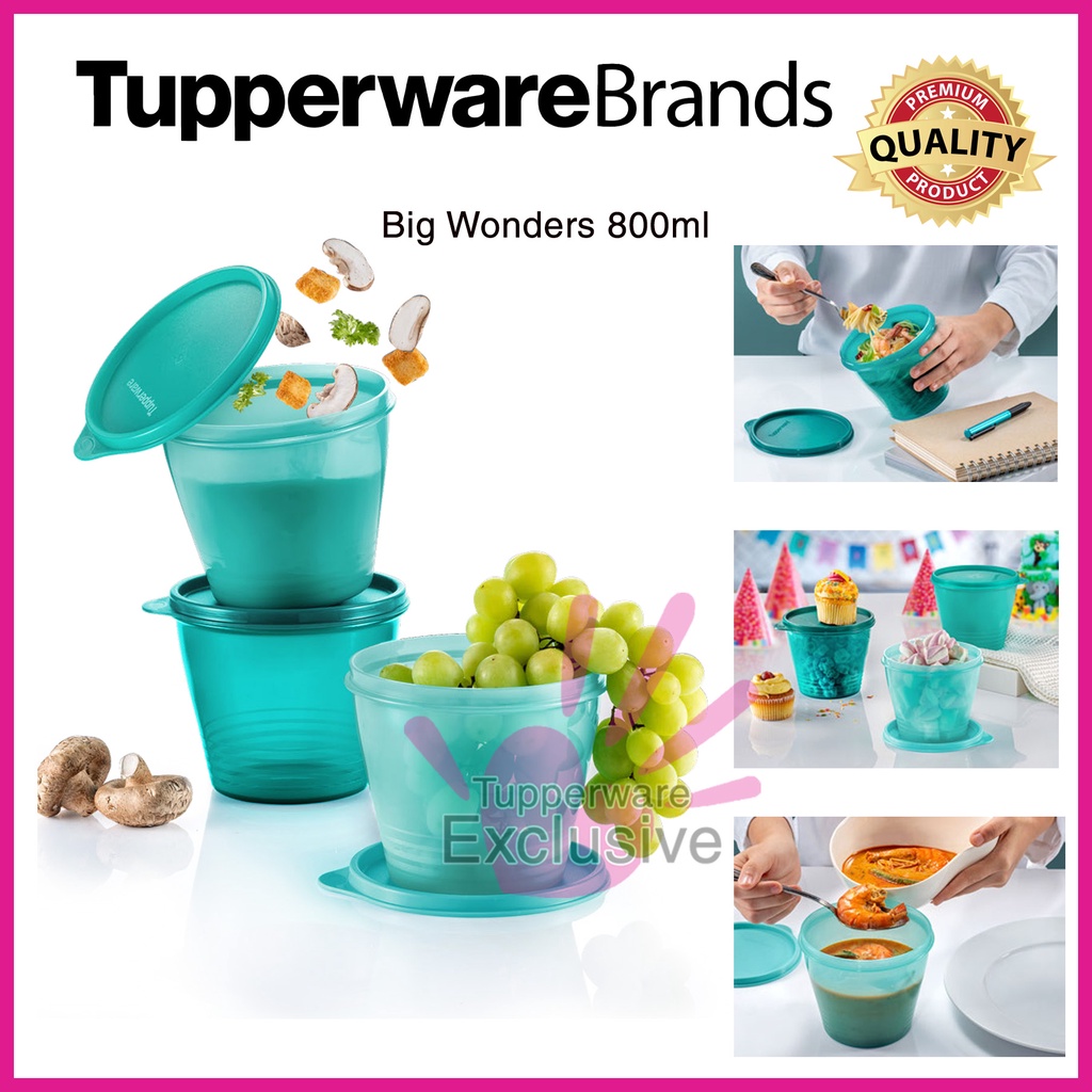 Wonders Bowl 800ml Tupperware Original Snack Bowl Food Storage Fruit ...