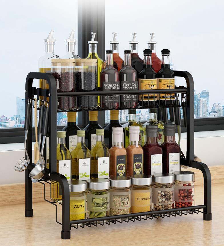 Rak Rempah Ratus Rak Serbaguna Dapur 2 tingkat / Spice Rack Kitchen ...