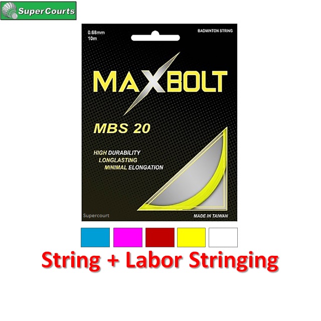 Maxbolt MBS 20 Original Badminton String (Include Stringing)(1pcs ...