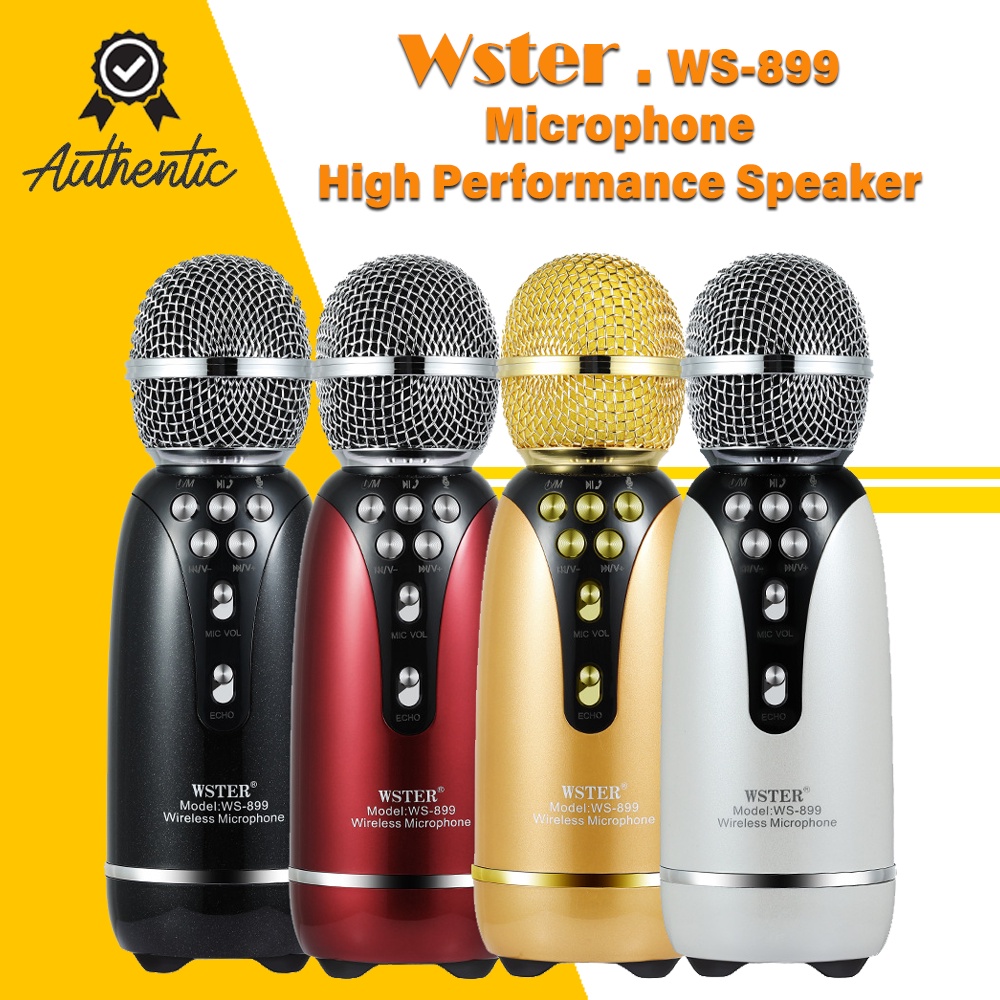 [Original] Wster WS-899 Bluetooth Wireless Karaoke Microphone | Shopee Malaysia