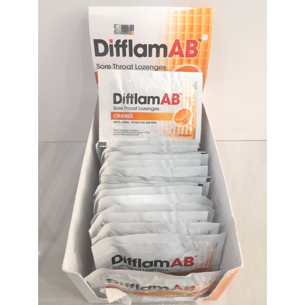 DIFFLAM AB /HEXTRA LOZENGES 6'S OR 12'S (BLACKCURRANT / ORANGE / LEMON ...