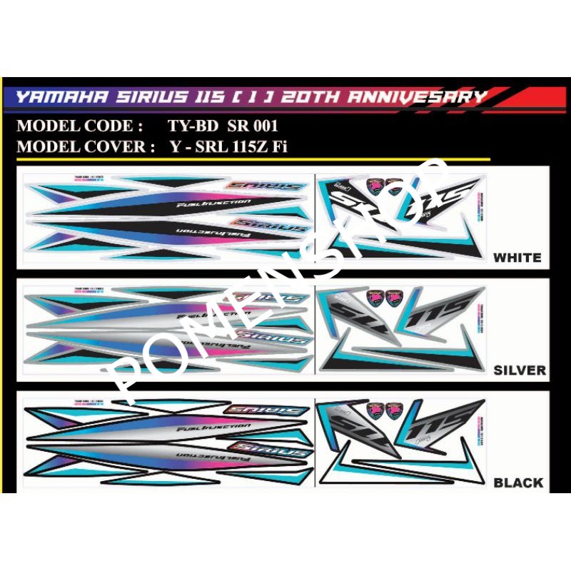 YAMAHA NOUVO/NOUVO MX (siam)(5) BODY STICKER BADAN STRIKE STRIPE STIKER ...