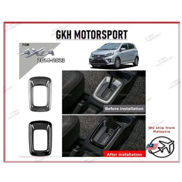 perodua axia 2014 2016 2018 2020 2022 e g se advance Carbon Black gear ...
