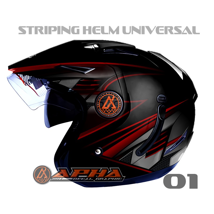 Universal CUSTOM HELMET STRIPING STICKER | Shopee Malaysia