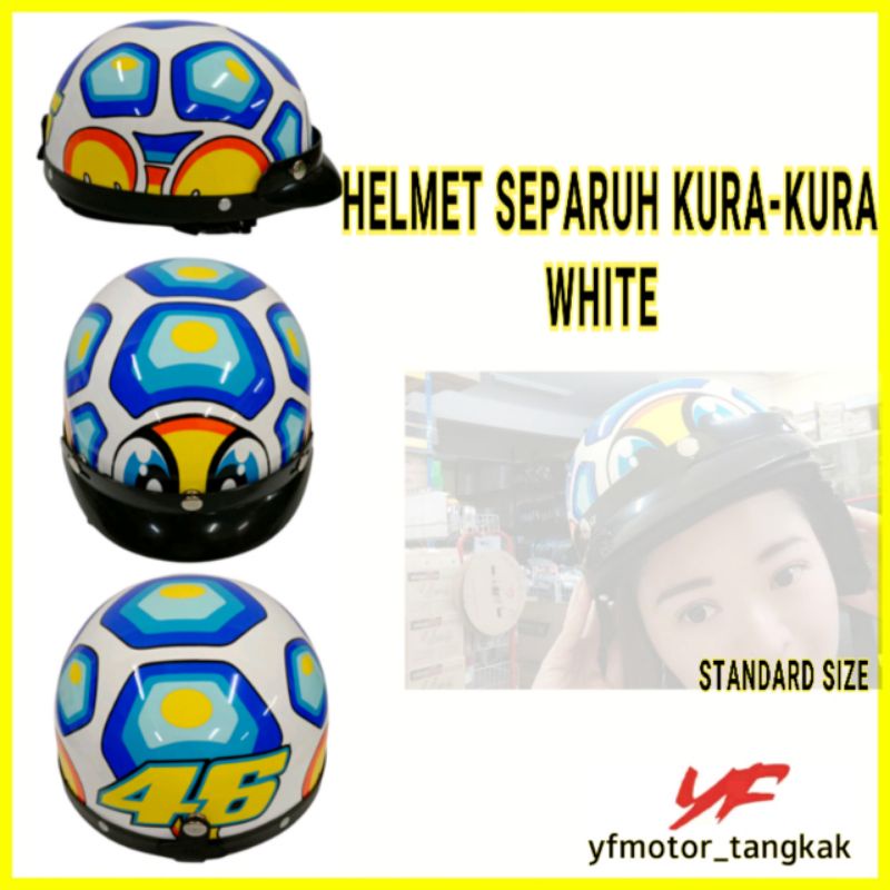 HELMET SEPARUH KUDA SHARK DESIGN 46 TURTLE CARTOON mhr steng half hat ...