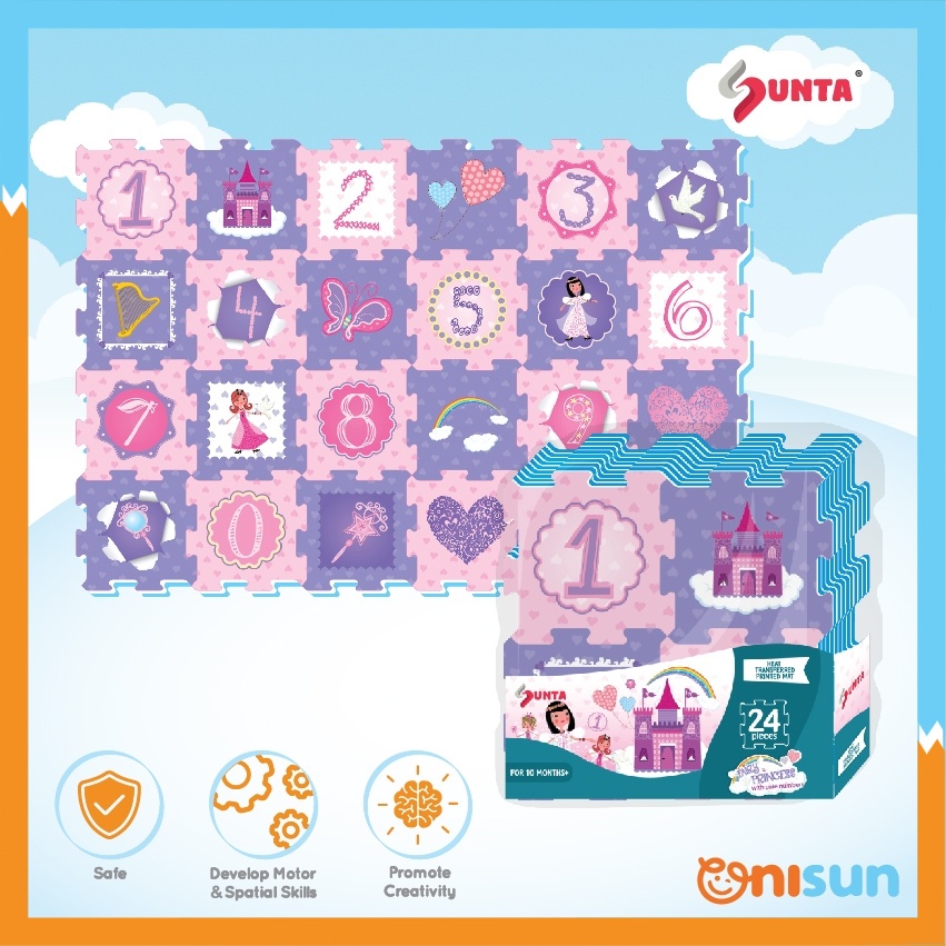 Baby 24pcs Fairy Princess & Numbers EVA Foam Early Learning Educational ...
