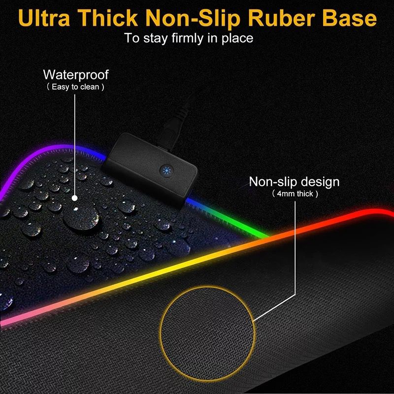 Gaming Mouse Pad RGB LED Mouse Pad Keyboard Pad Computer PC 键盘垫 鼠标垫 ...