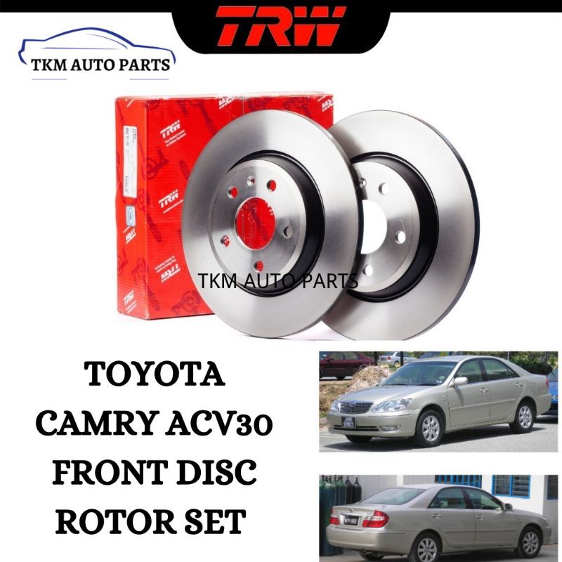 TOYOTA CAMRY ACV30 FRONT DISC ROTOR SET 2 PCS (TRW) | Shopee Malaysia