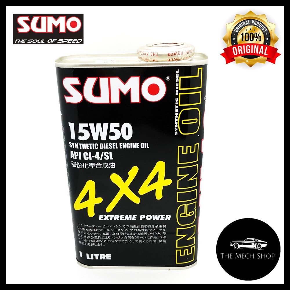 Sumo (API CI-4/SL) Extreme Power 4x4 15W50 Synthetic Diesel Engine Oil ...
