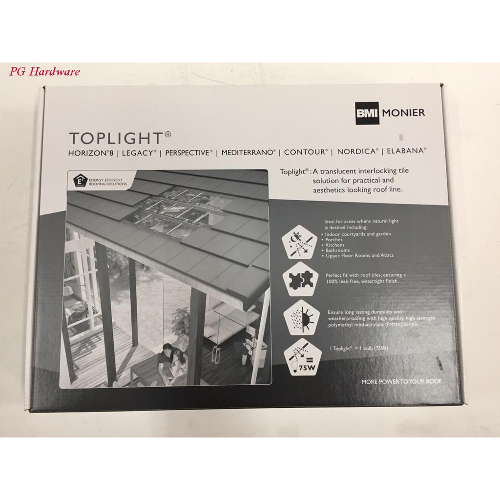 MONIER TOPLIGHT Roof Tile ( Translucent ) ELABANA | Shopee Malaysia