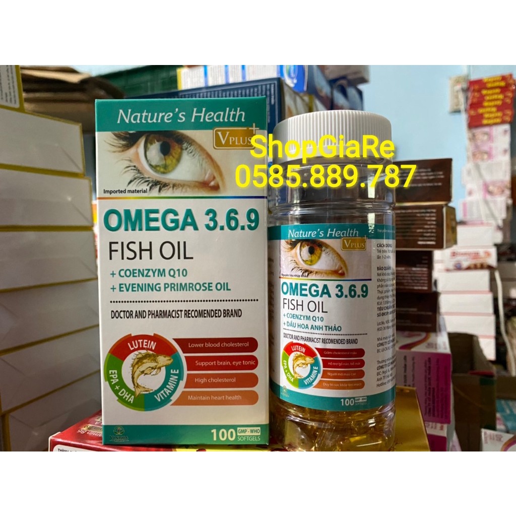 Omega Fish Oil 3.6.9 Box Of 100 Tablets - Brain Tonic, Vision ...