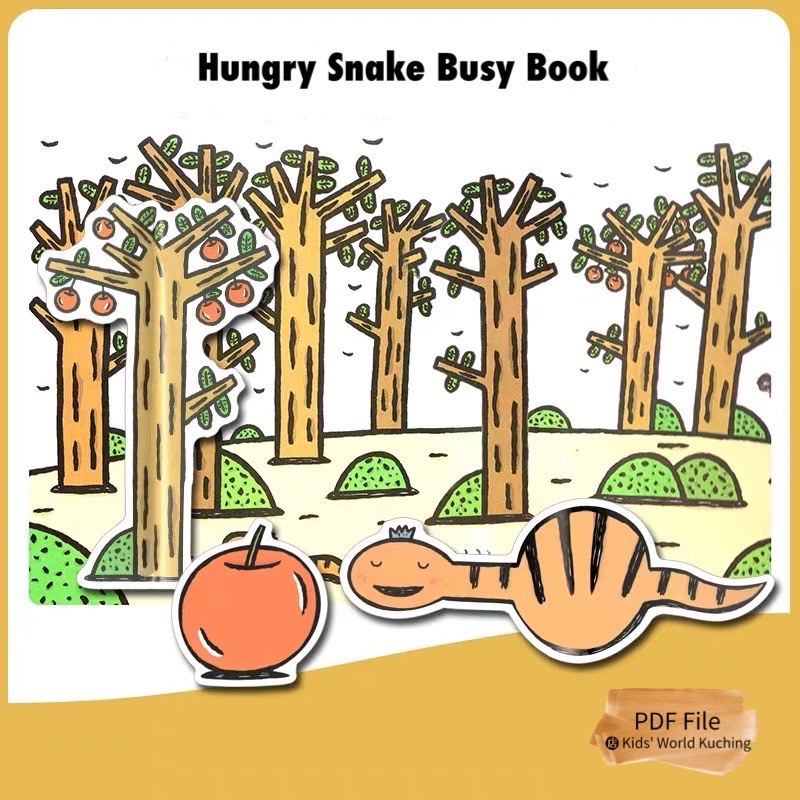 Quite Book Busy Book PDF Hungry Snake Busy Book Learn Shape Learn Story ...