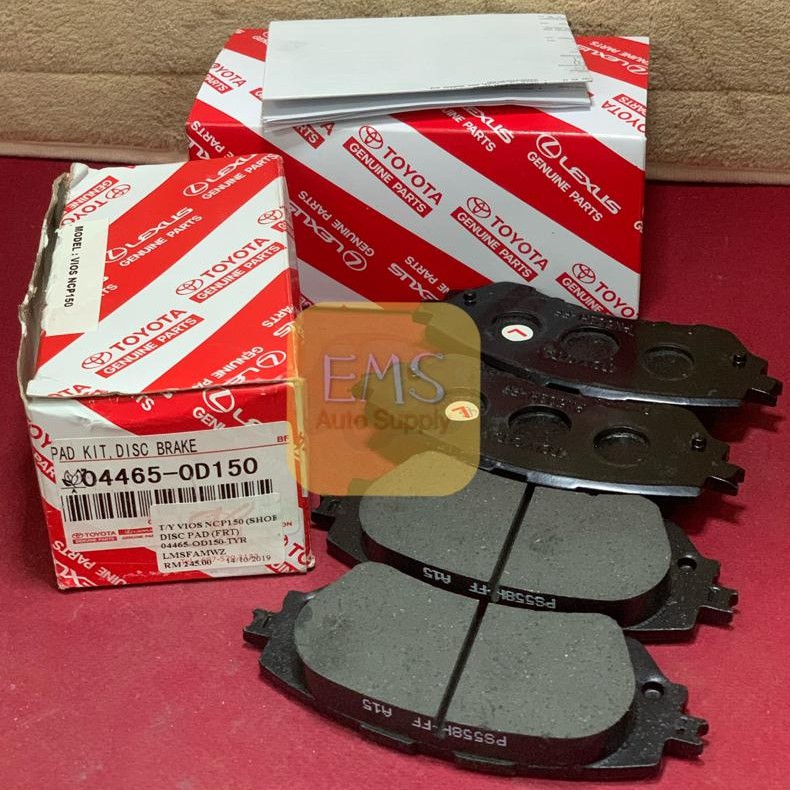 TOYOTA VIOS 1.5 REAR (DRUM) 2013-2016 FRONT BRAKE PAD (04465-0D150 ...