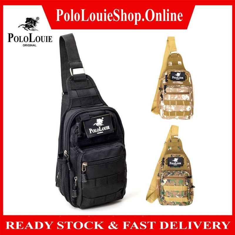 Original Polo Louie Men Army Tactical Chest Pouch Bag Smart Crossbody ...