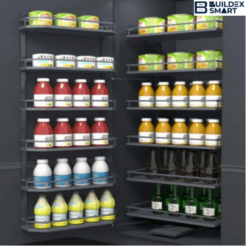 Kitchen Cabinet Deluxe Larder 12 Layer Basket - 450mm / 600mm | Shopee ...