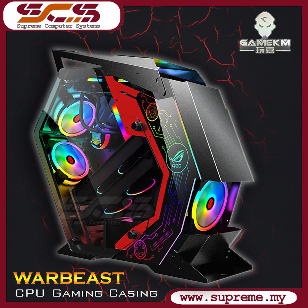 CPU Gaming Casing Double Side Transparent Gaming Case Glass/ PC CASING ...