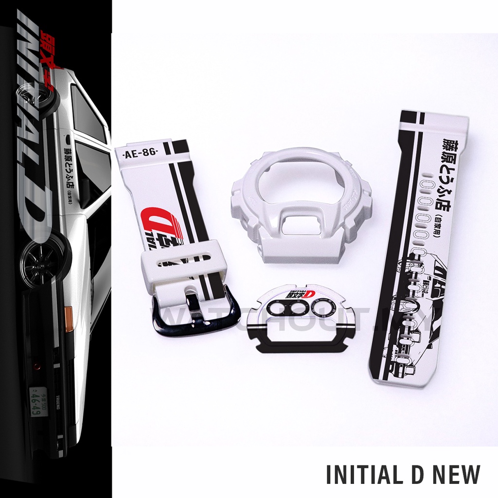 Initial D New DW-6900 G-Shock Band & Bezel anime design watch parts ...