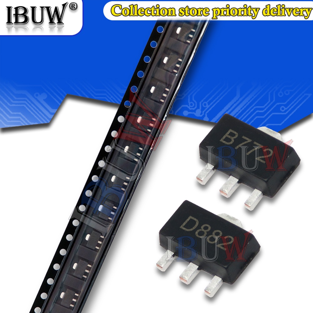 20PCS 2SB772 SOT89 B772 SMD SOT-89 2SD882 D882 PNP MEDIUM POWER ...