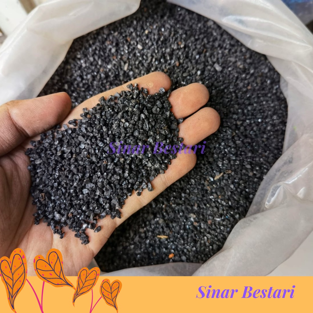Grade A Aquarium Crystal Black Sand Pasir Hitam White Merah red Putih ...