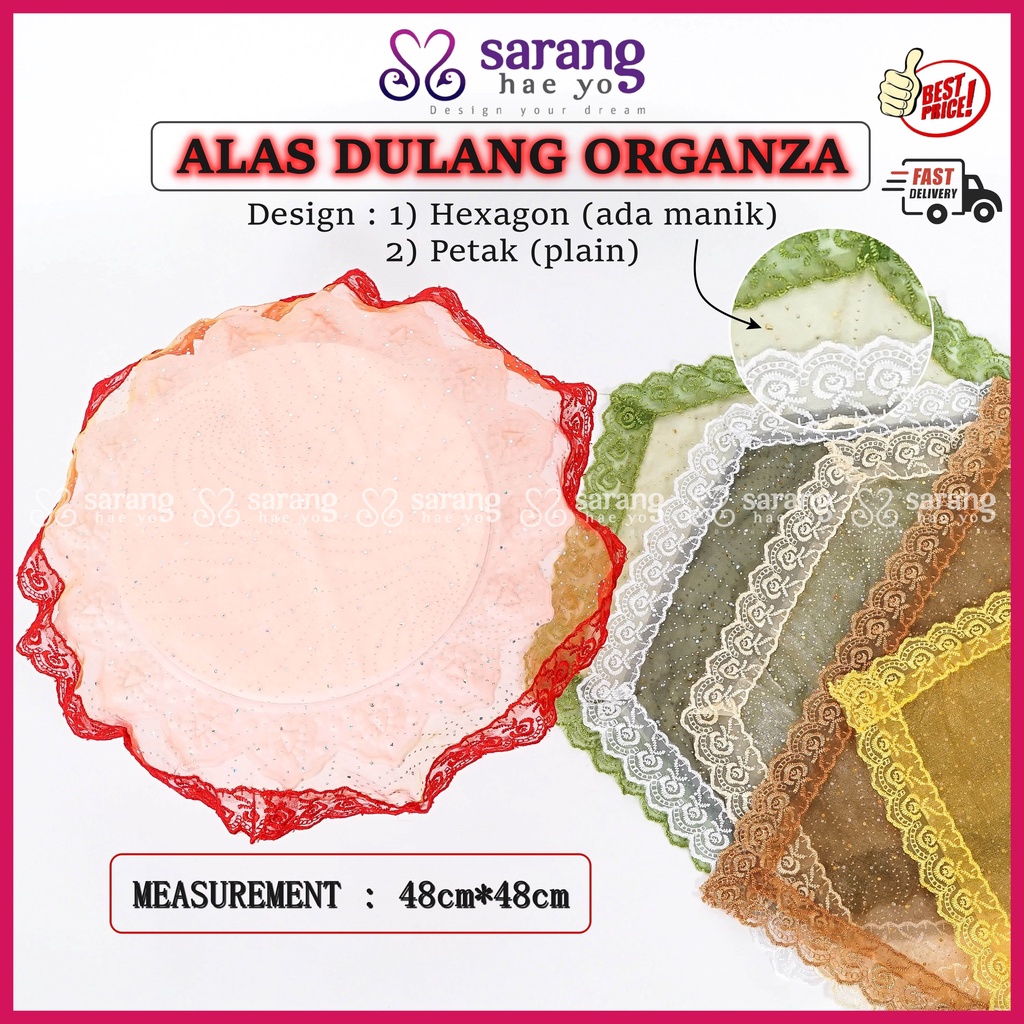 Kain Alas Dulang Kain Organza Dulang Hantaran Alas Bekas Cincin Alas ...