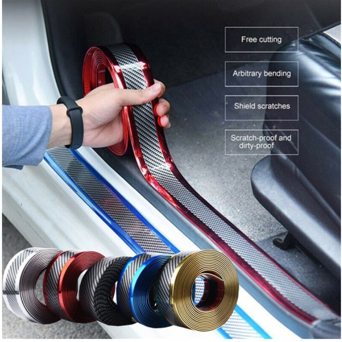 5CM Car Sticker 5D 6D Carbon Fiber Universal Styling Car Side Protector ...