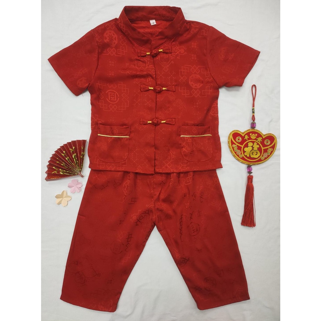 【Malaysia Ready Stock】Boys Kids Traditional Chinese New Year Costume ...