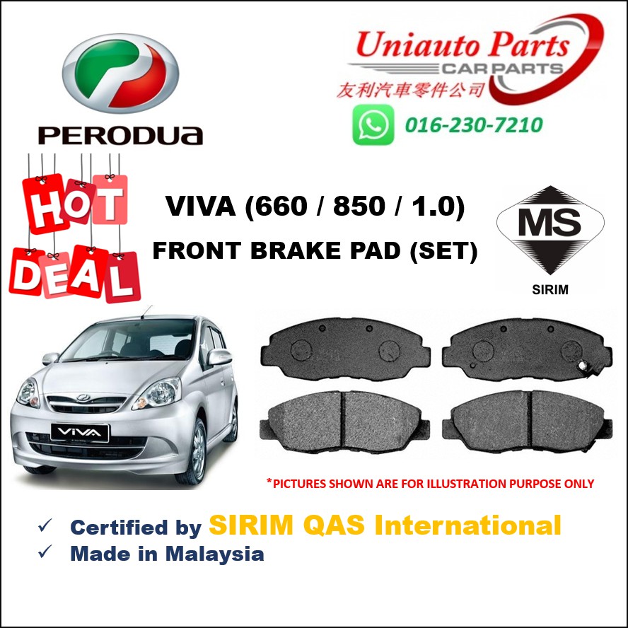 PERODUA VIVA FRONT BRAKE PAD | Shopee Malaysia
