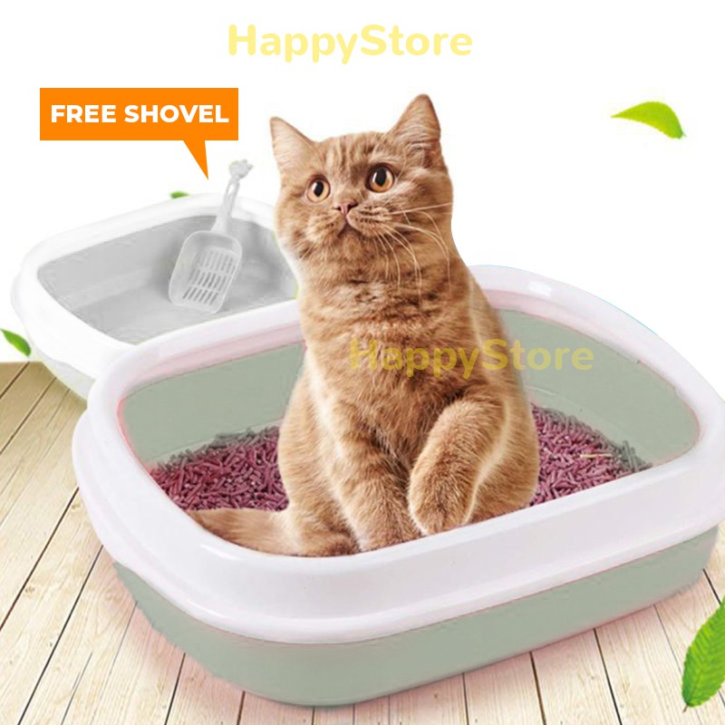Cat Kitten Litter Box Toilet Tray Potty Sand Basin Kitty Pet Poo Poop ...