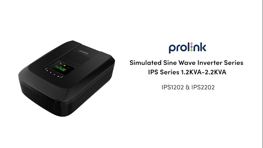 Prolink IPS Series Power Inverter with LCD Display1200VA/1000W (12Vdc ...