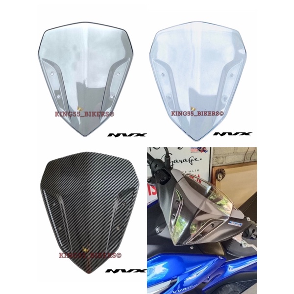 Yamaha NVX 155 V1 V2 windshield visor windscreen transparent smoke ...
