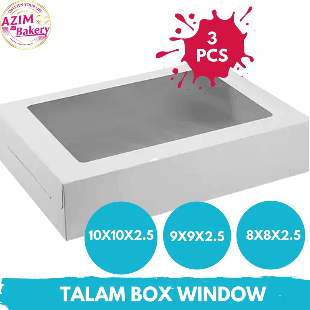 ART CARD TALAM BOX WINDOW (3PCS) KOTAK KUIH TALAM | KOTAK KUIH LAPIS ...