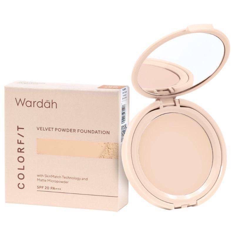 Wardah COLORFIT VELVET POWDER FOUNDATION SPF 20PA++++ ( FULLCASE ...