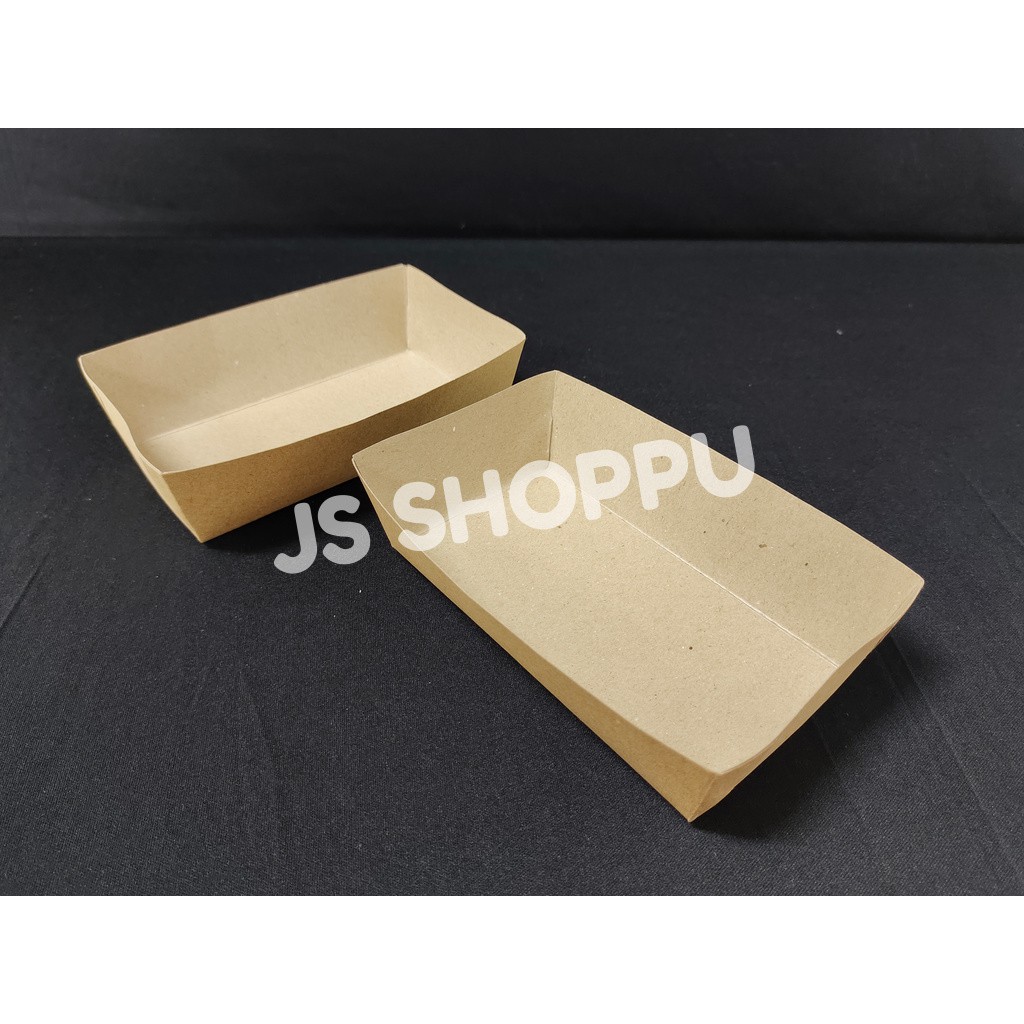 Brown Paper Tray / Disposable Paper Tray (50pcs±) | Shopee Malaysia