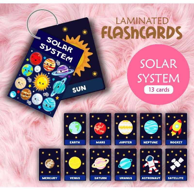 Laminated Educational Flashcard Solar System | Shopee Malaysia