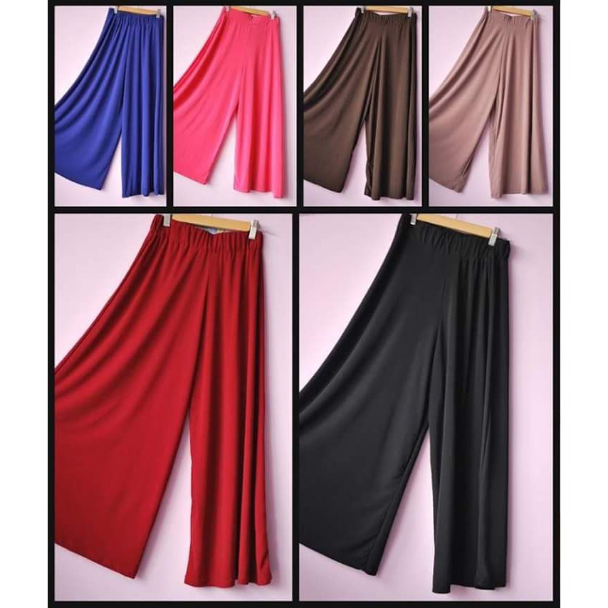 Seluar Palazo Palazzo Lycra Labuh Berkualiti Murah Friendly | Shopee ...