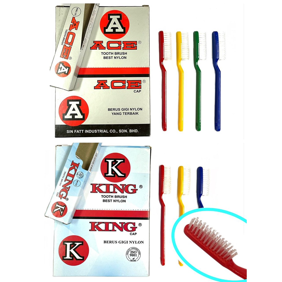 King Nylon Tooth Brush / Ace Tooth Brush Best Nylon / Toothbrush Adult ...