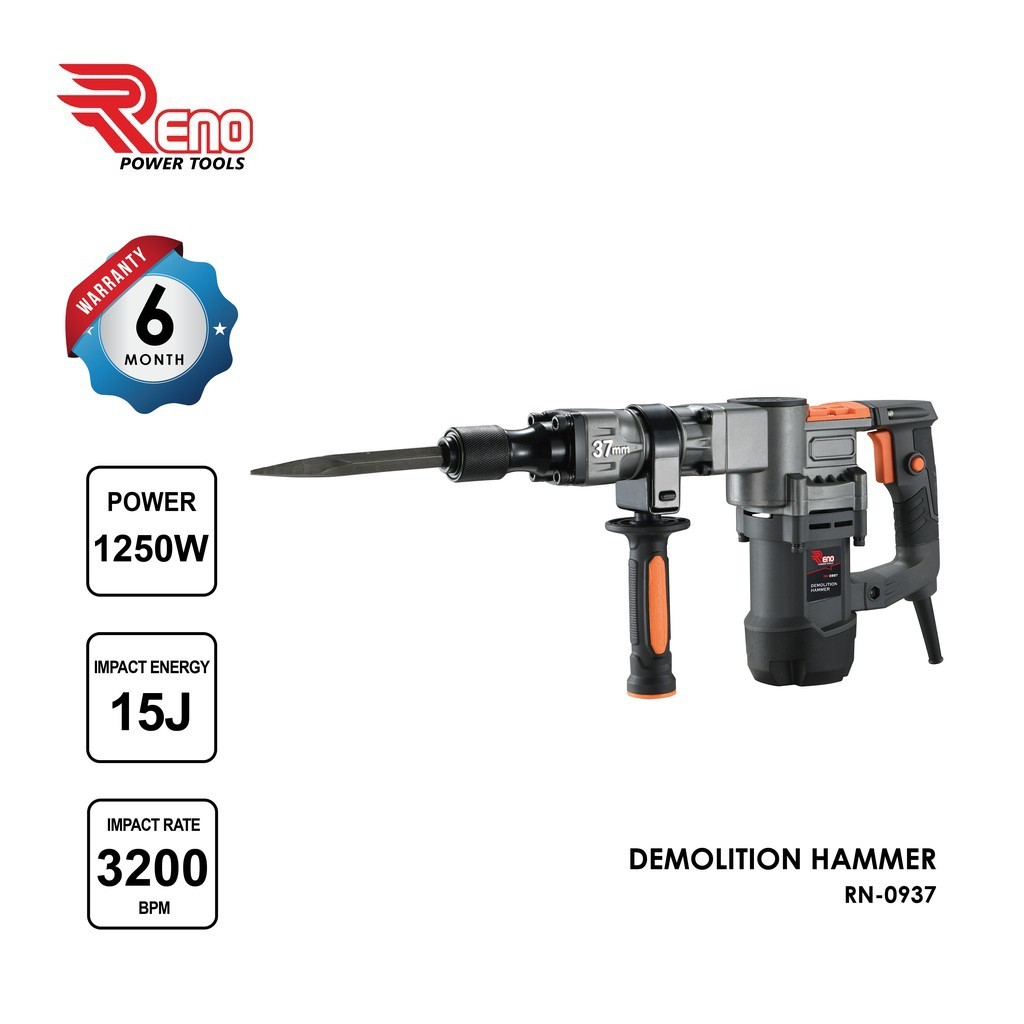 RENO RN0937 Electric Demolition Hammer Concrete Hammer Breaker Hacker ...