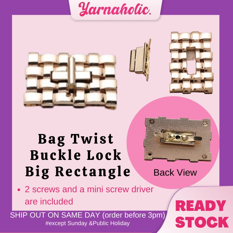 Bag Lock-Bag Twist Buckle Lock -Big Rectangle / Beg Twist Buckle Lock ...