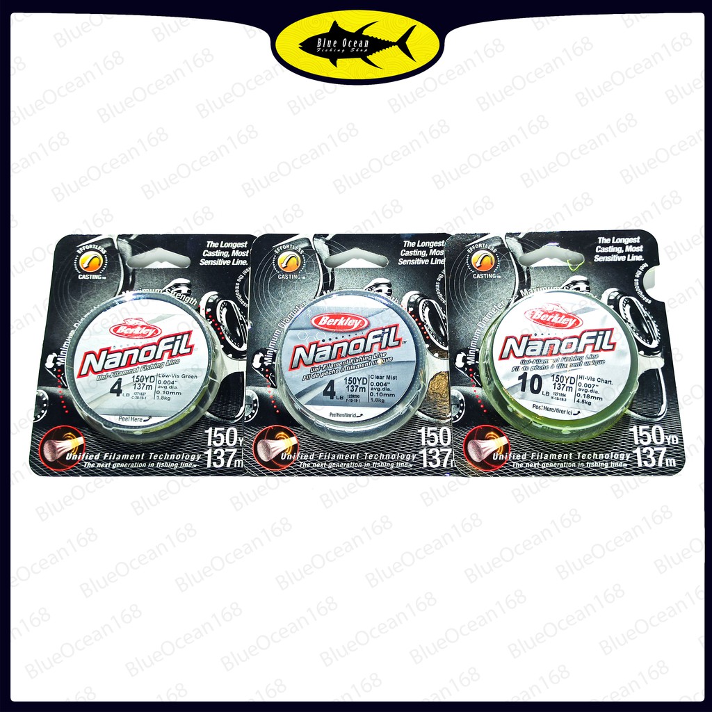BERKLEY Nanofil Uni-filament Dyneema World Strongest Fiber 137M/150Yd ...