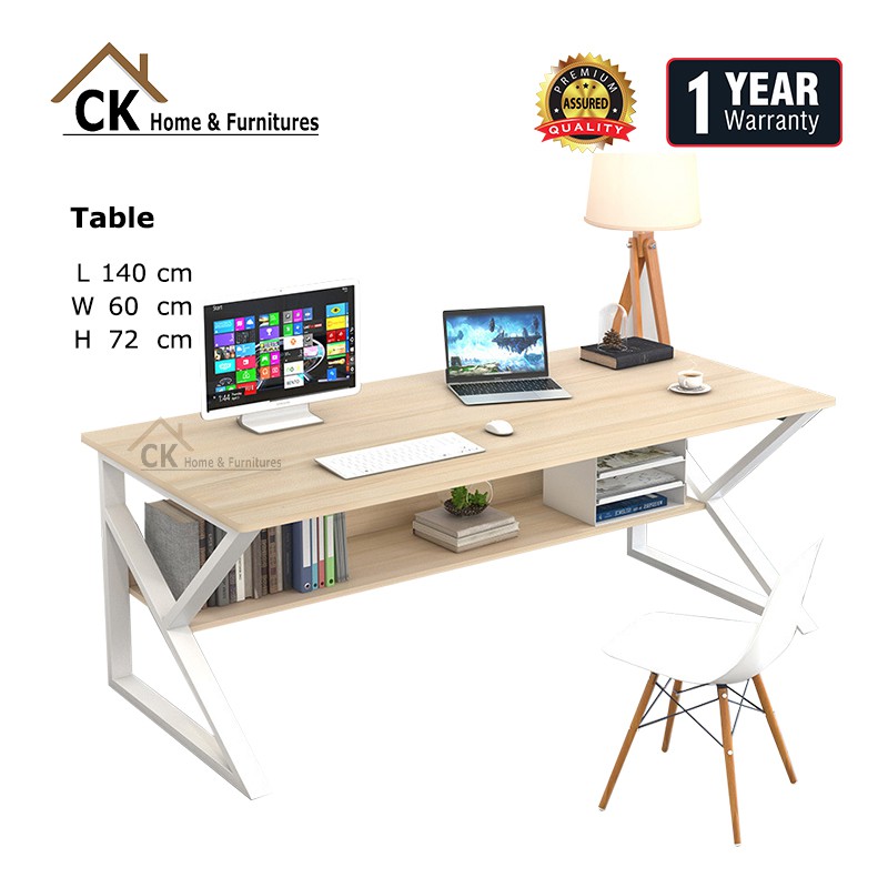 CK Writing Desk PC Laptop Table Workstation Home Office With Storage ...