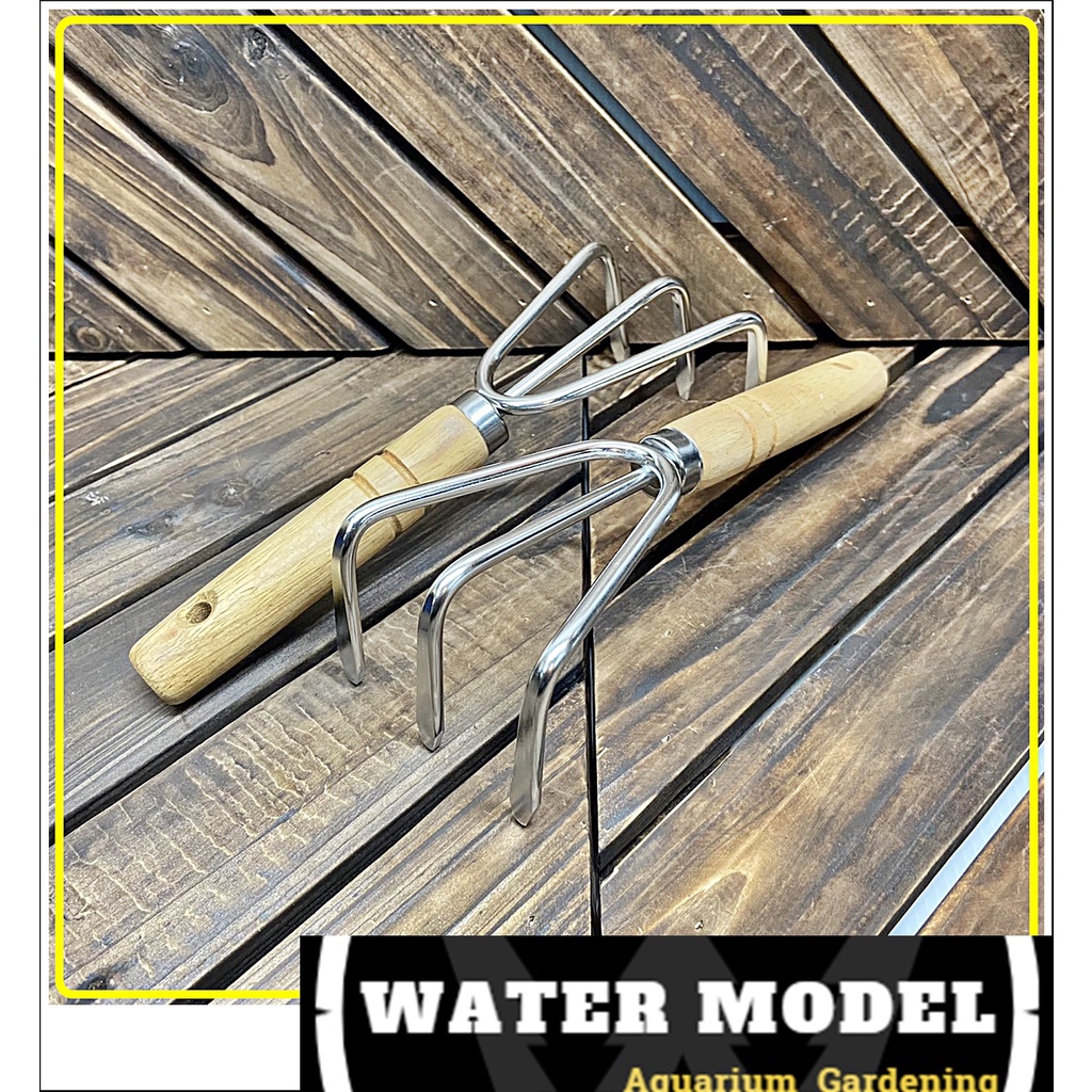 Water Model Gardening Three-Tooth Rake Three-Claw Double-Headed Hoe ...