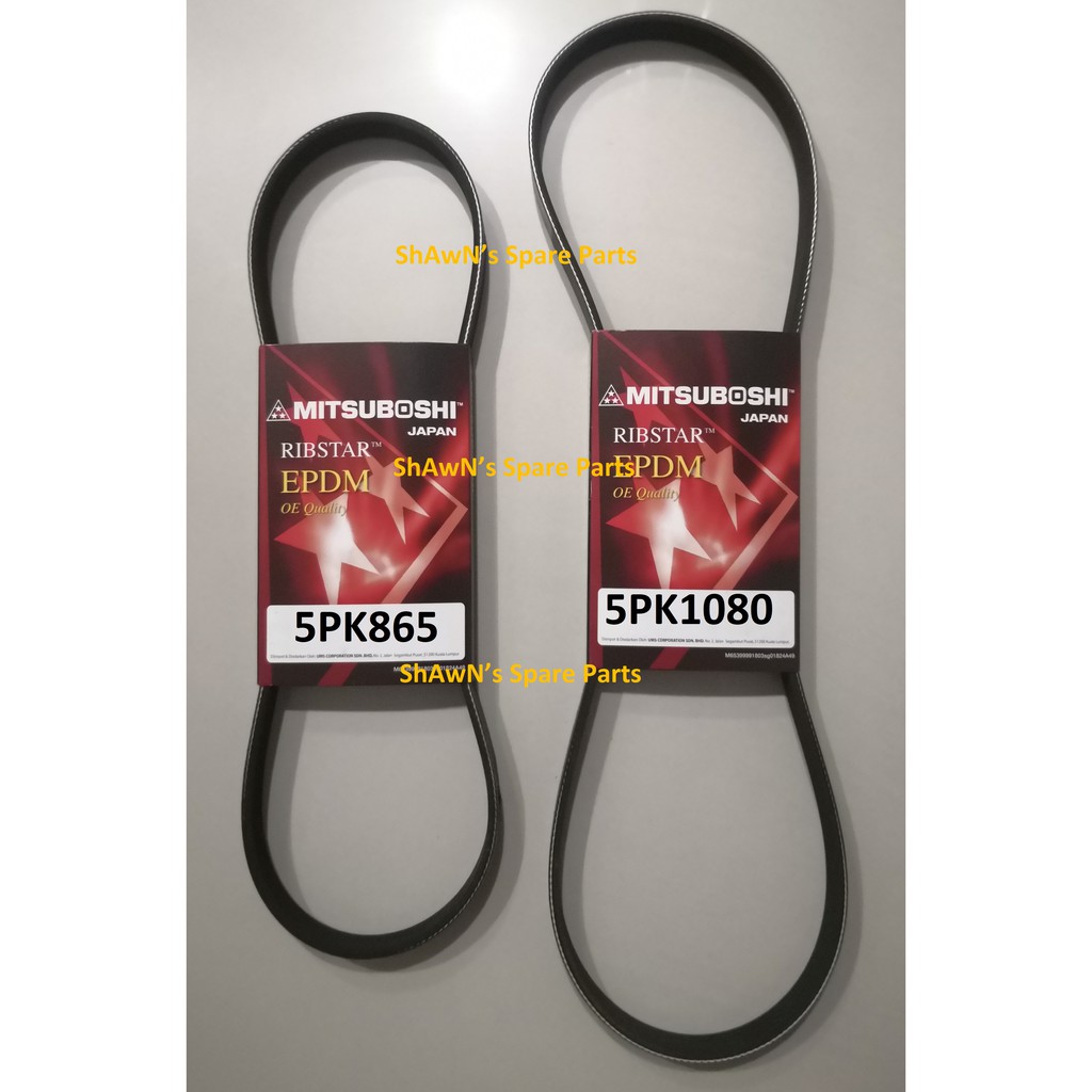 Proton Waja 1.6 4G18 SOHC MMC Fan Belt ( Alternator = 5PK865 / Air Con ...