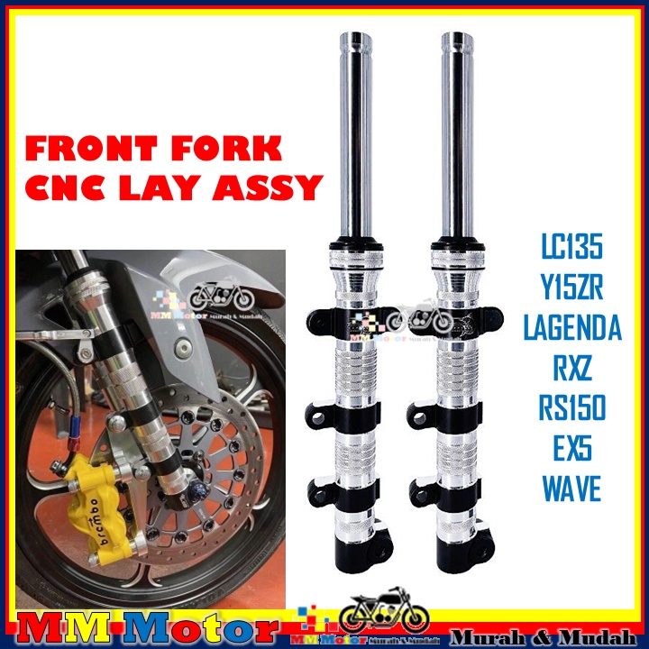 FRONT FORK CNC LAY ASSY PREMIUM IMPORT QUALITY YAMAHA LC135 Y15ZR ...