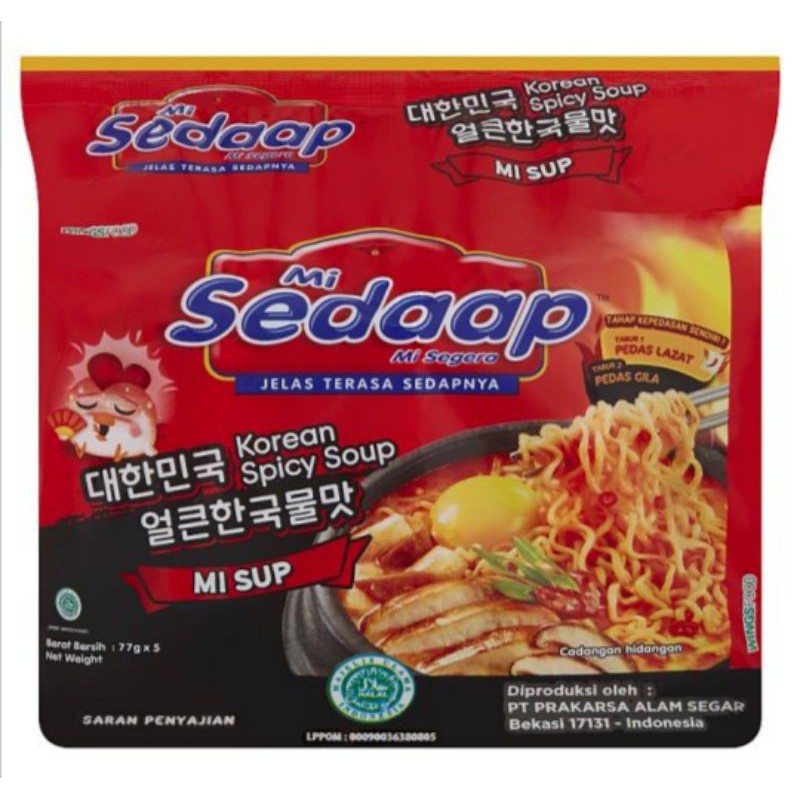 MI SEDAAP MI SUP KOREAN SPICY SOUP 77GMX5 | Shopee Malaysia
