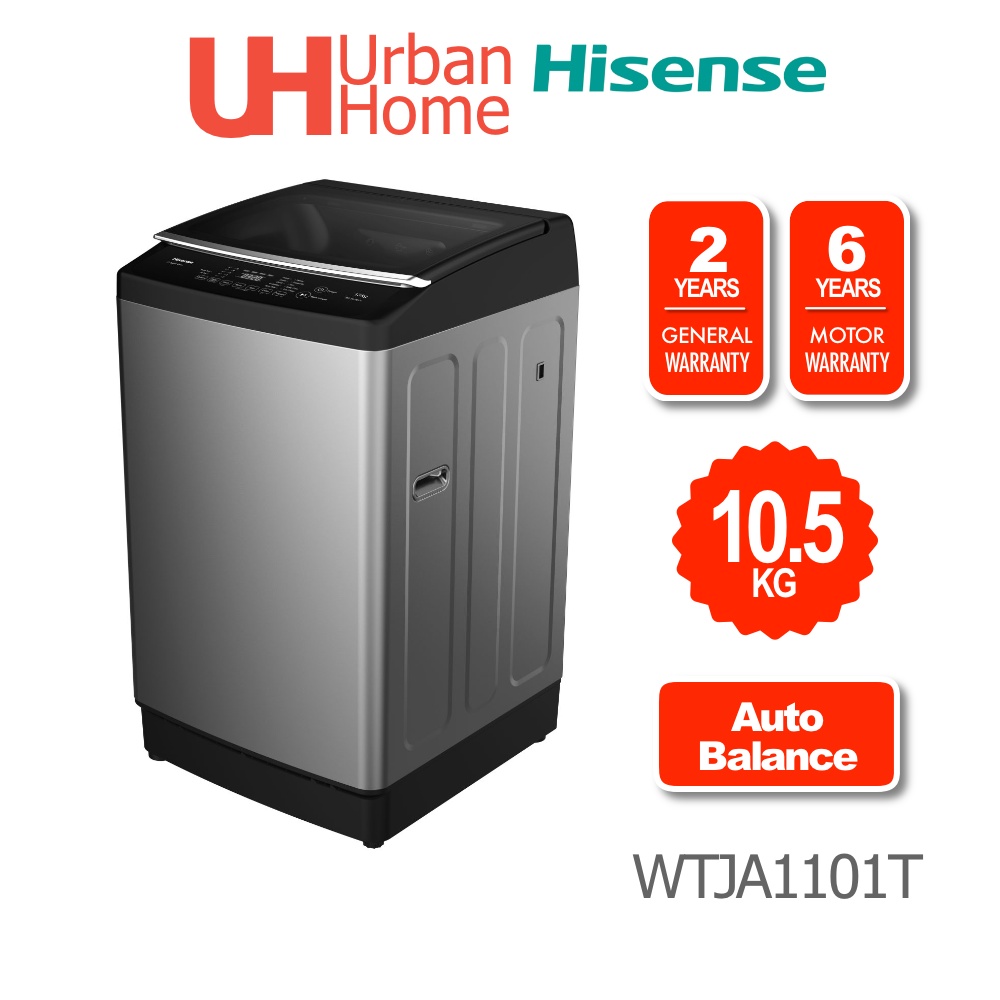 Hisense/Midea Top Load Fully Auto Washer ( 10.5kg ) WTJA1101T ...